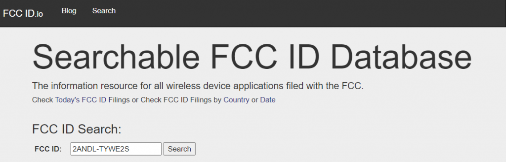 FCC ID 认证资料的查询方法 – 灯世界