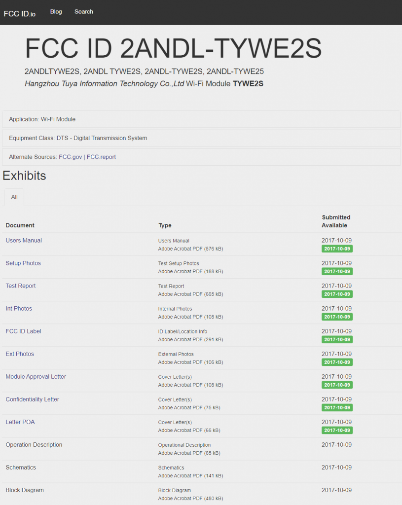 FCC ID 认证资料的查询方法 – 灯世界